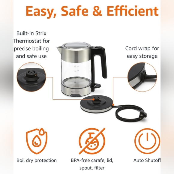 Amazon | Kitchen | Amazon Basics Electric Kettle L | Poshmark